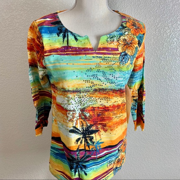 Onque Casuals | Tops | Onque Casual Embellished Top | Poshmark